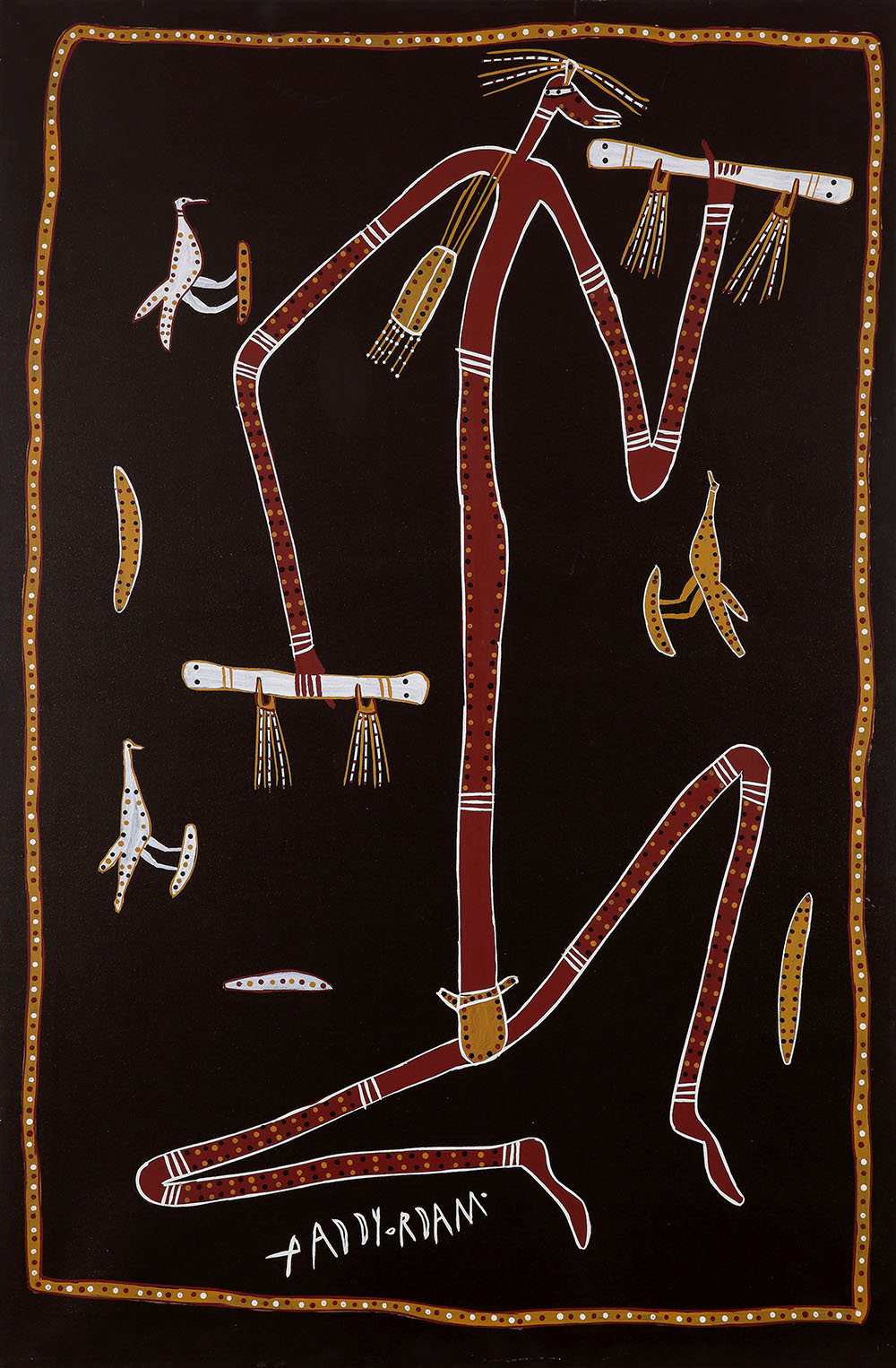 Dancing Mimi Man With Clapsticks by Paddy Fordham Wainburanga - Jinta ...